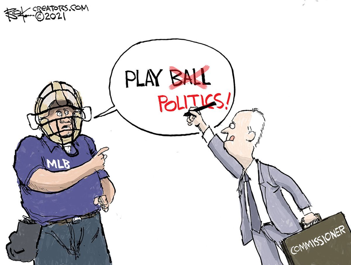 Editorial Cartoon U.S. mlb manfred georgia voting | The Week