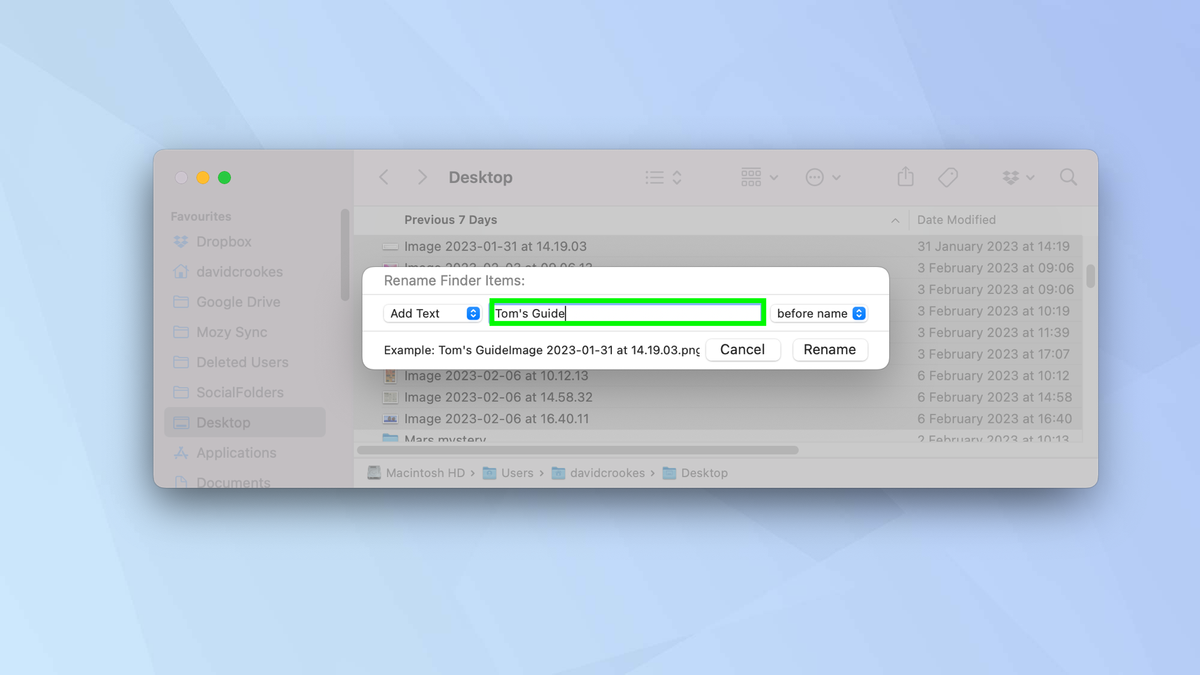 How to rename multiple files on Mac | Tom's Guide