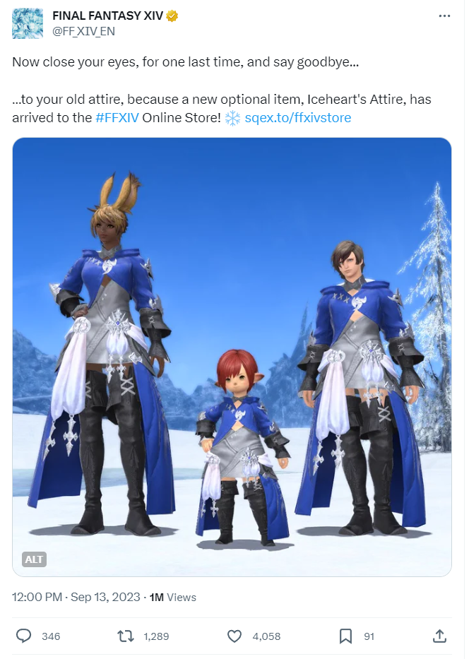 FF14 releases a paid cosmetic you can recreate for free in-game, and oh ...