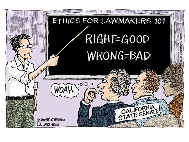 Political cartoon California state senate ethics | The Week