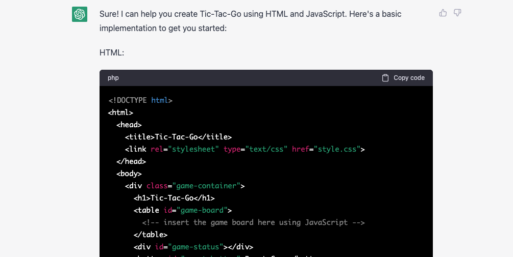 I asked ChatGPT to program a game with me, and we failed for hours ...