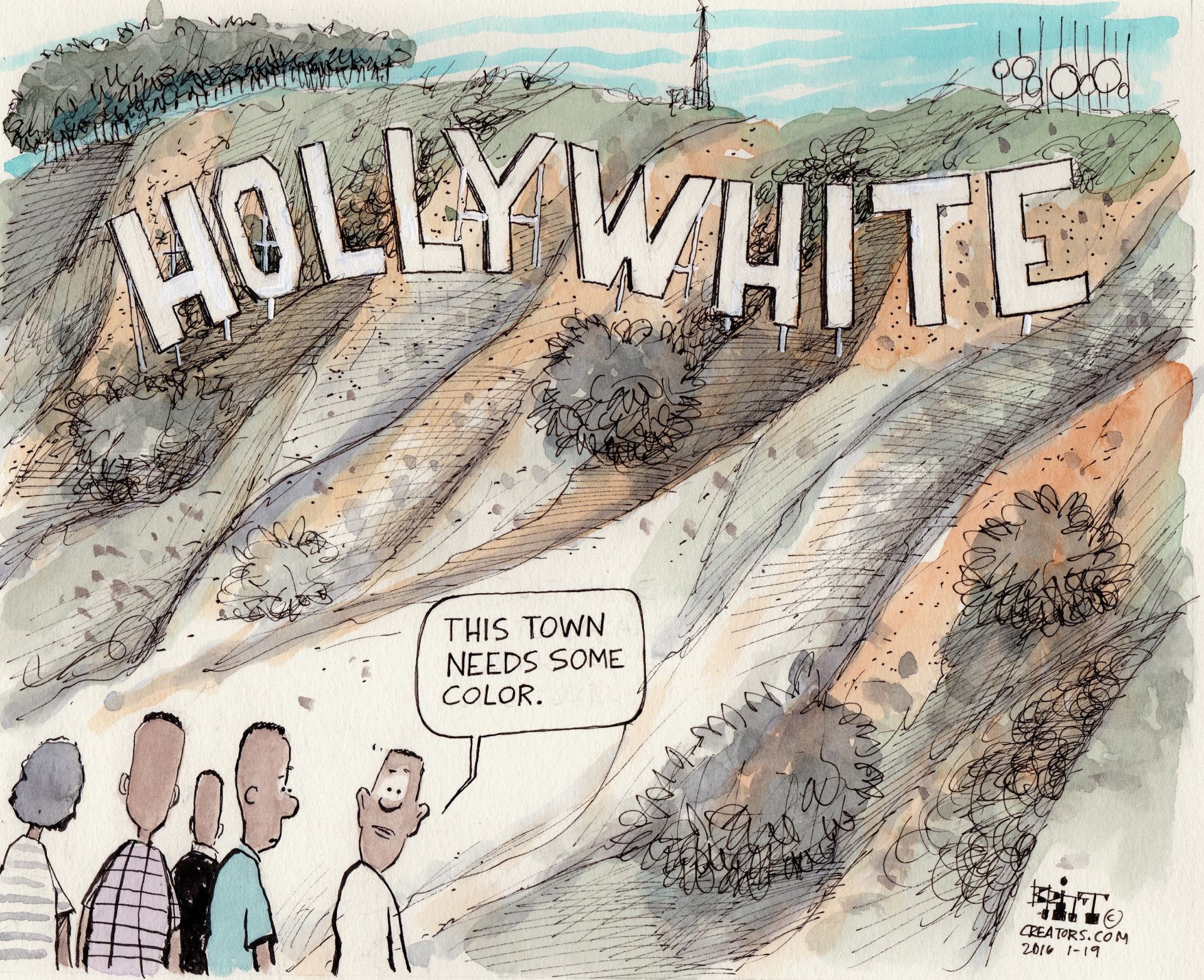 Editorial cartoon U.S. Hollywood White | The Week