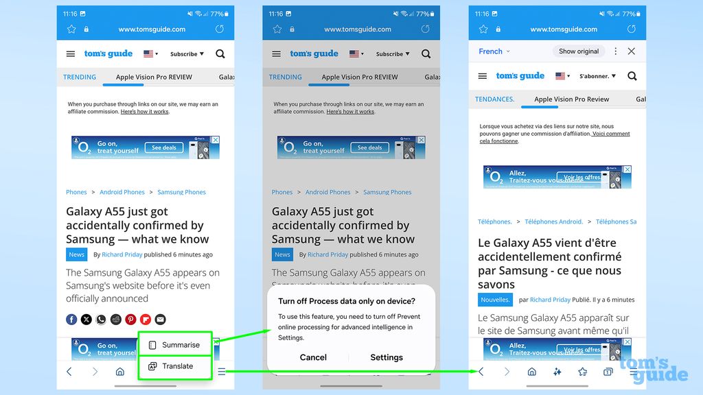 Samsung Galaxy S24's AI features can be set to on-device-only ...