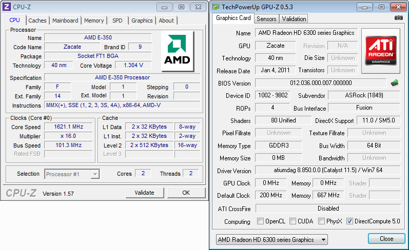 ASRock E350M1/USB3 - The Brazos Round-Up: Eight AMD E-350-Based ...