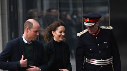 Kate and William arrive in Liverpool in 'twinning' outfits for first ...
