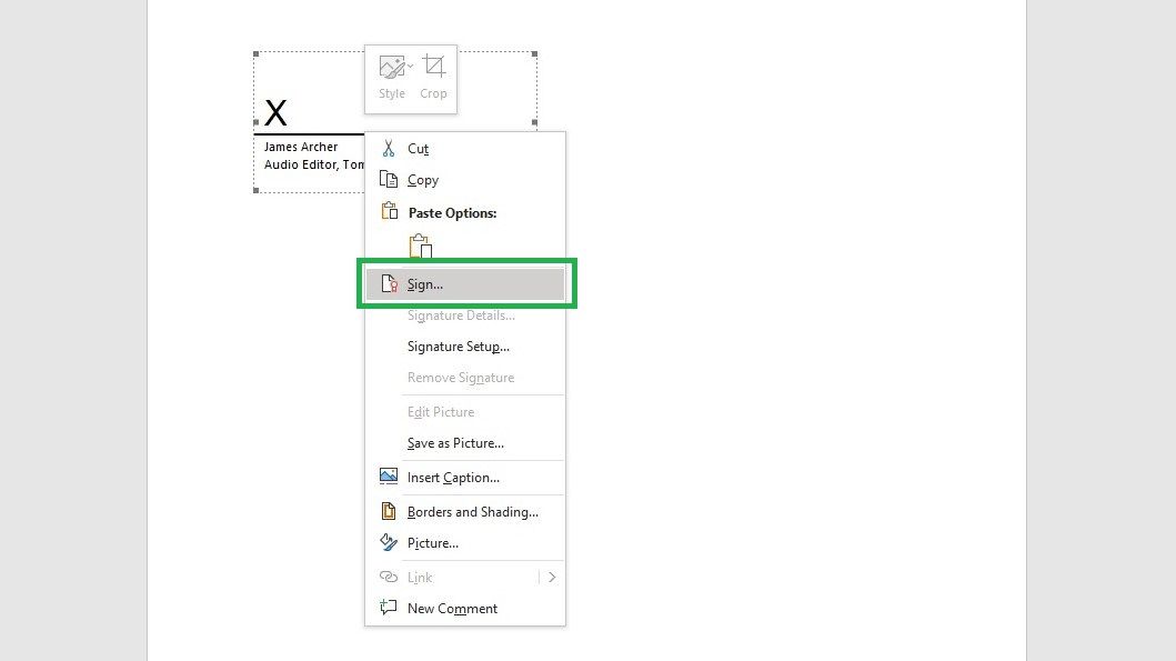 How to sign a Word document | Tom's Guide