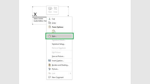 How to sign a Word document | Tom's Guide