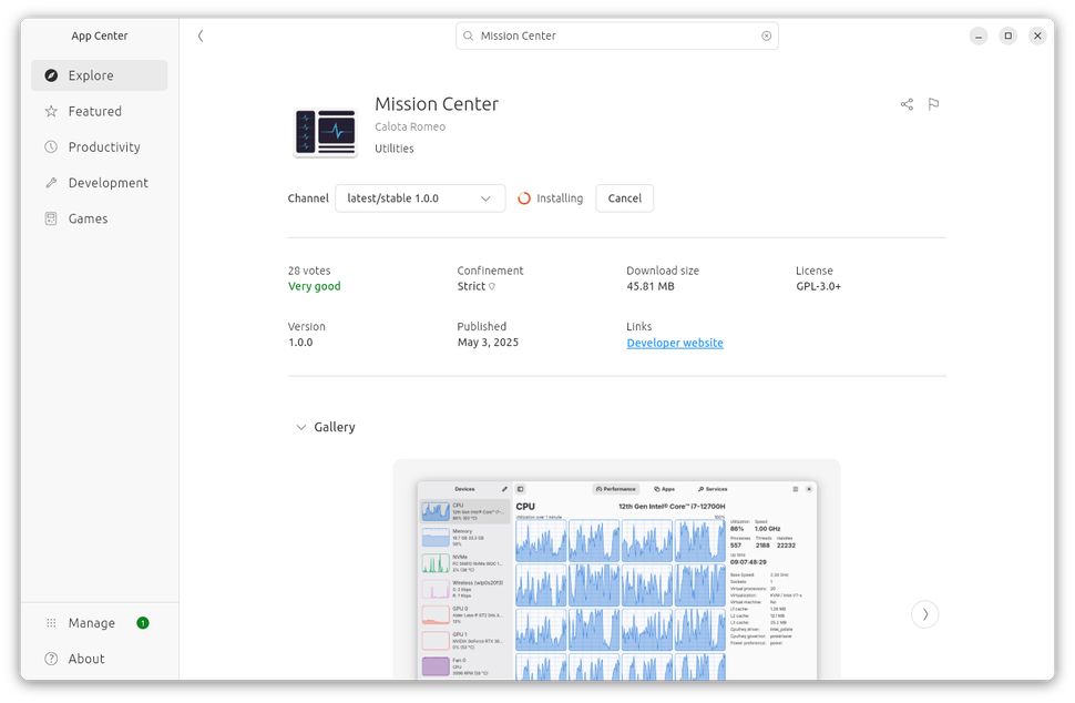 How to manage your Linux resources with Mission Center | Tom's Hardware