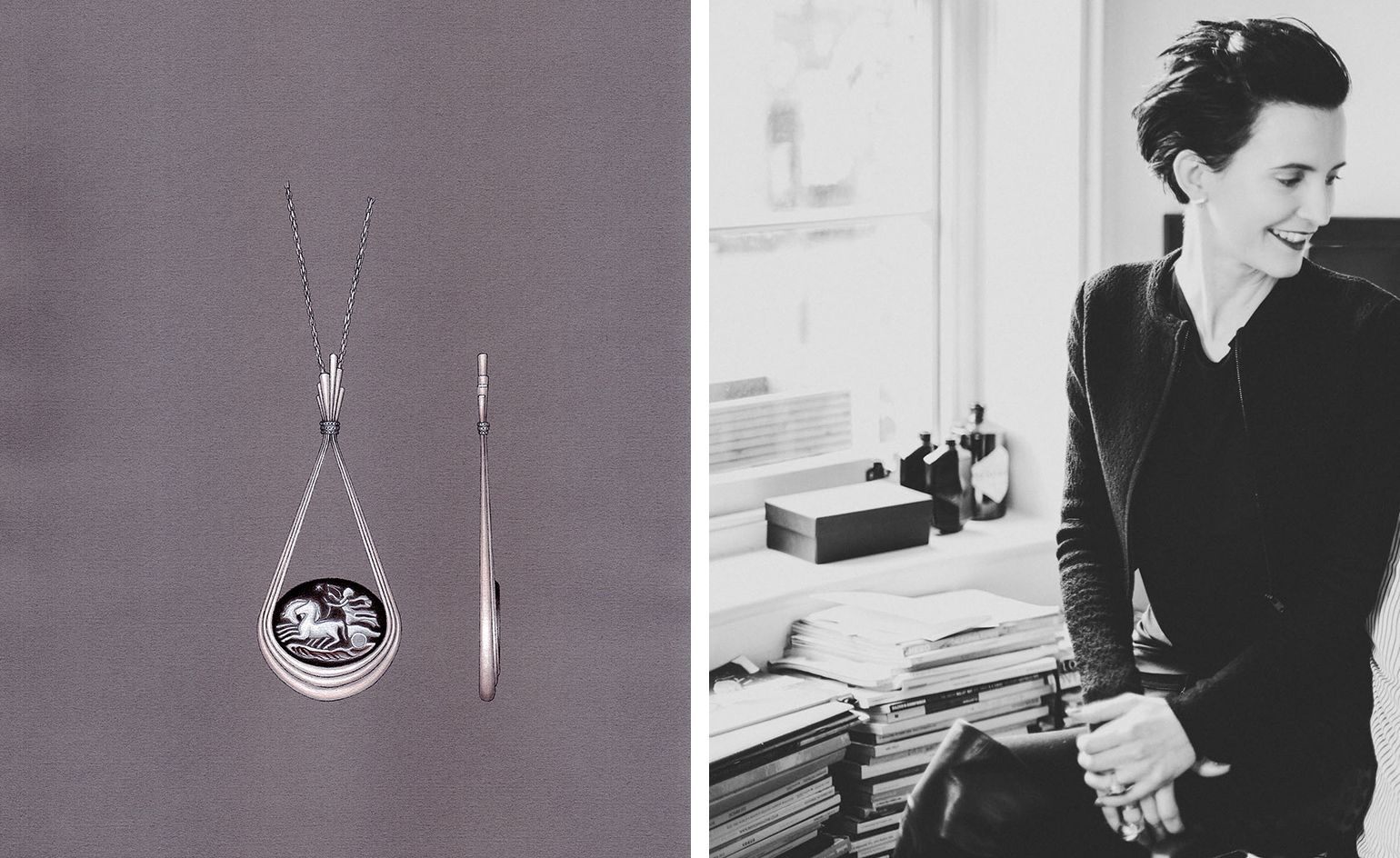 Hannah Martin's one-off gold pendant on display in New York | Wallpaper