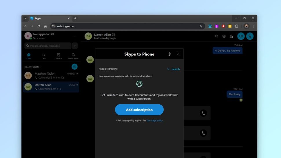 I used Skype for years, and Teams is a poor replacement for the video ...