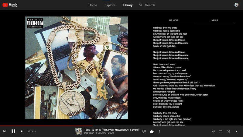 YouTube Music starts getting lyrics support on the web | Android Central