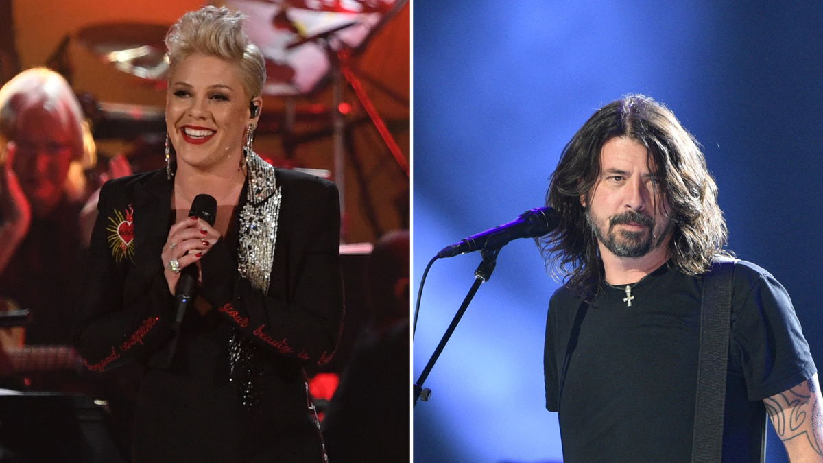 See Pink and Dave Grohl sing Get the Party Started while celebrating ...
