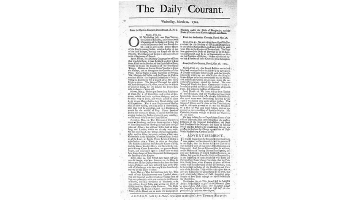 11 March 1702 – the world’s first daily newspaper published | MoneyWeek