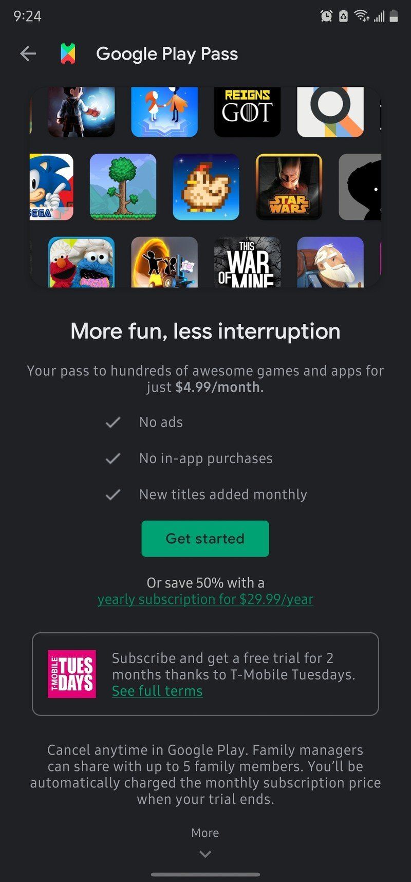 T-Mobile customers get two free months of Google Play Pass for a ...