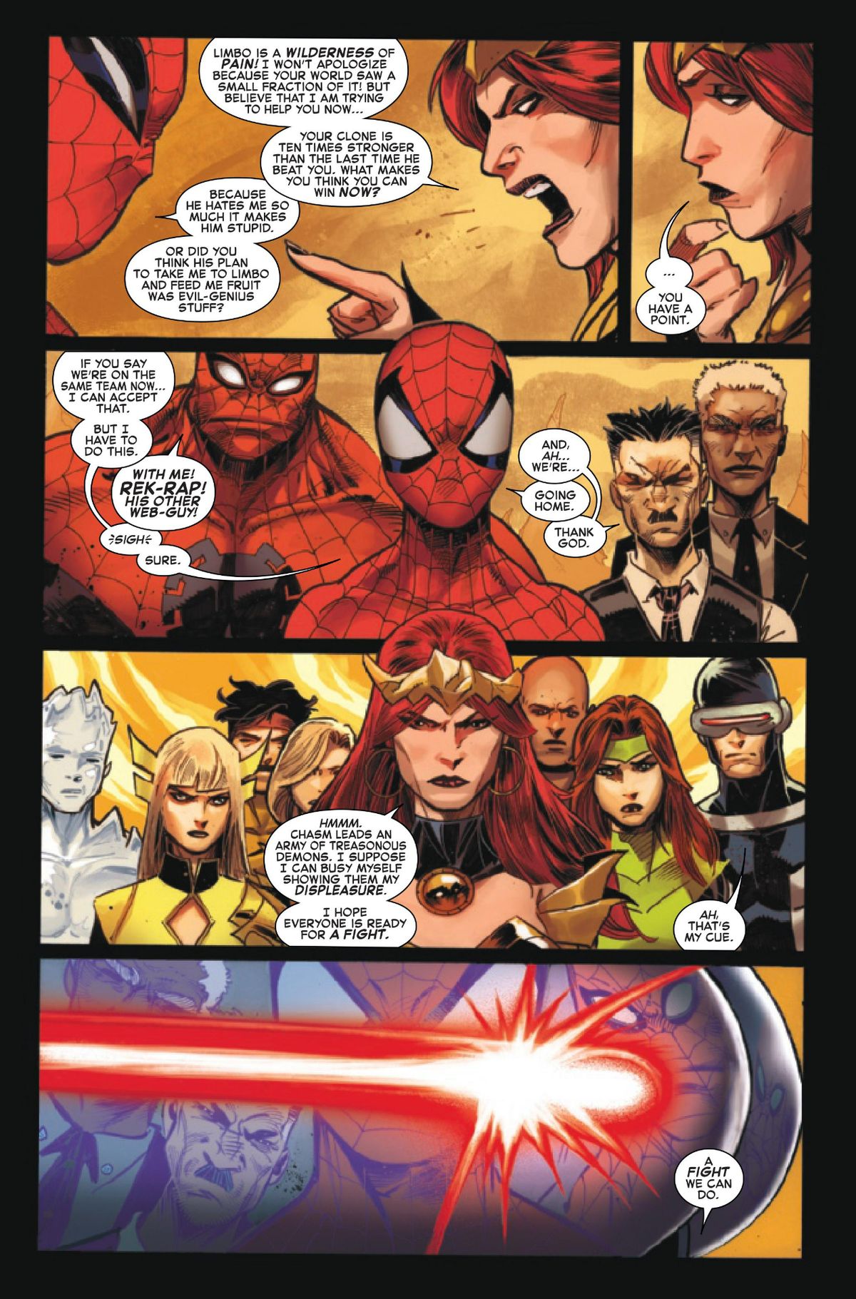 King Chasm takes on Spider-Man and the X-Men in Dark Web Finale preview ...