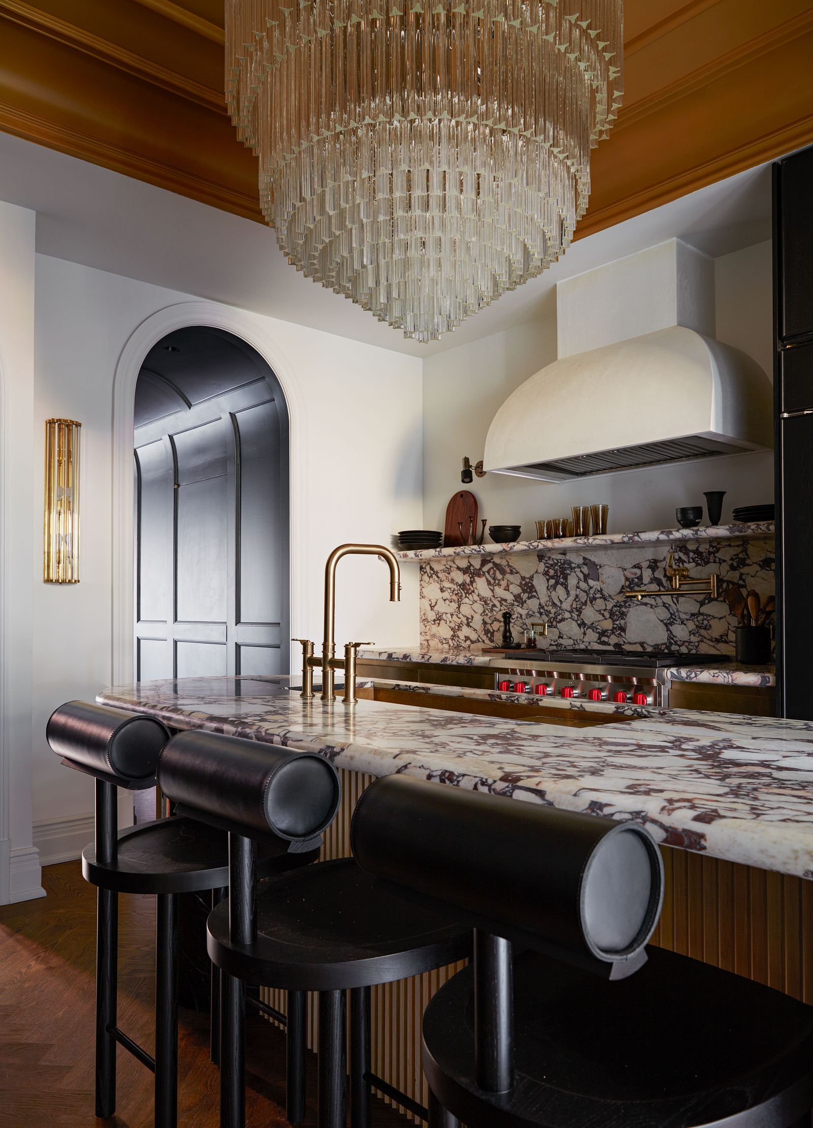 This Moody Brownstone's Color Palette Was Inspired by a Storm