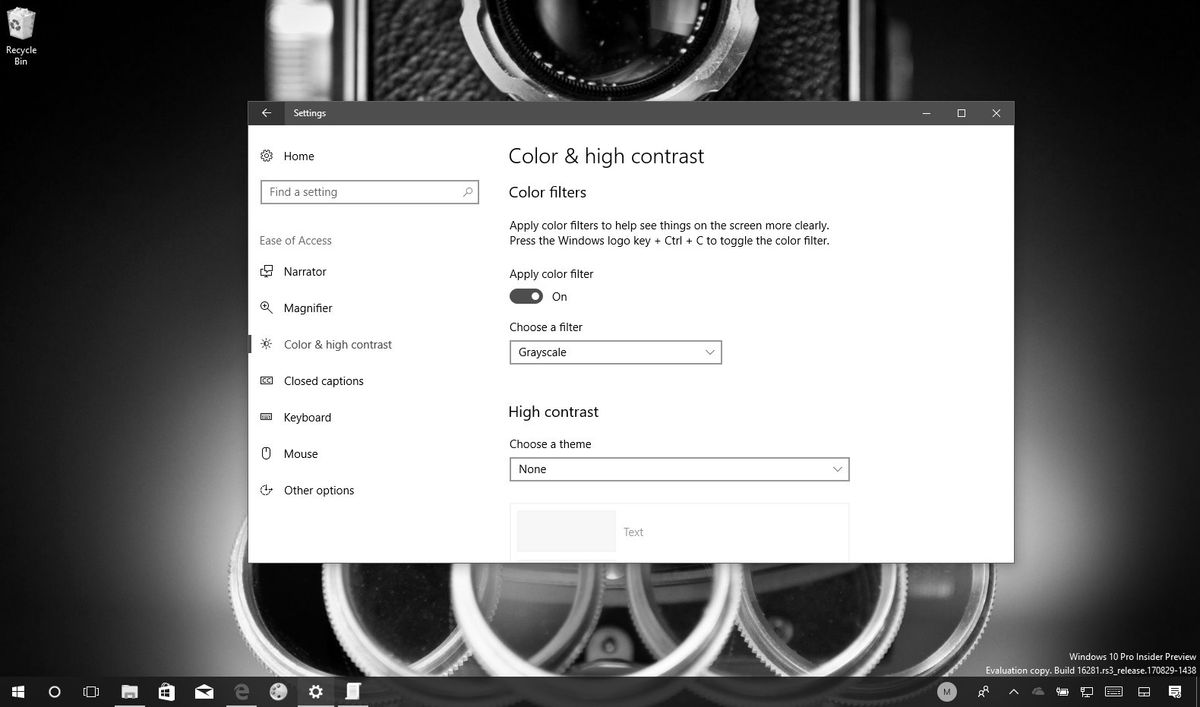 How to enable color filters in the Windows 10 Fall Creators Update ...