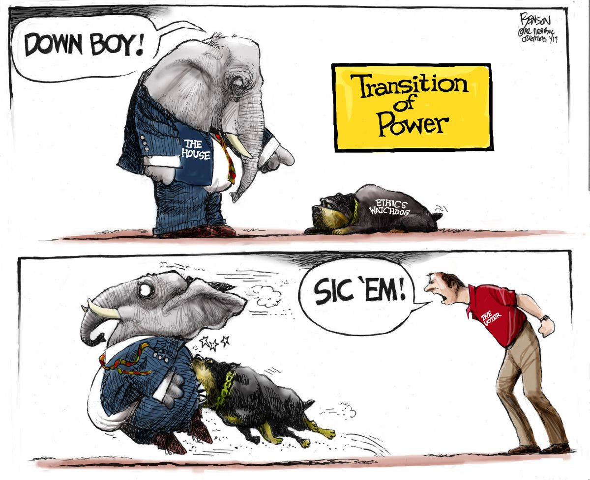 Political cartoon U.S. GOP house of representatives Office of ...