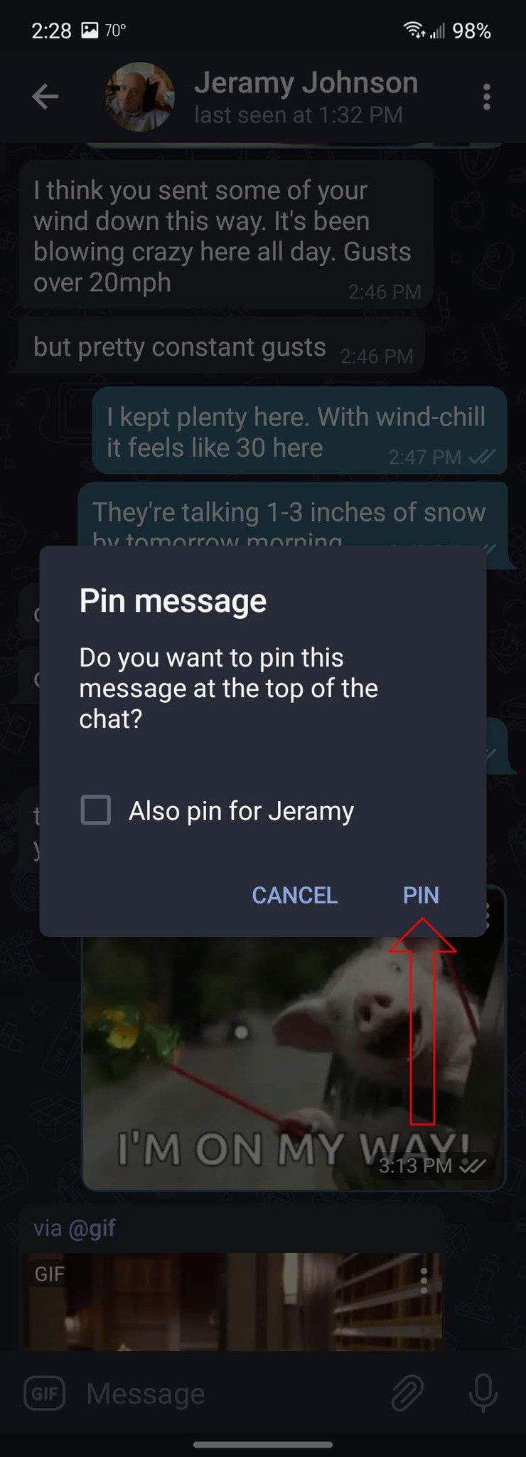 How to pin messages in Telegram chats | Android Central