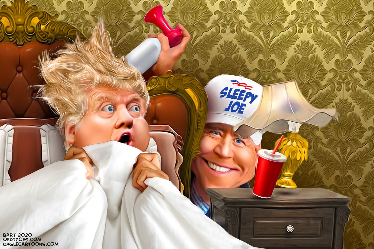 Political Cartoon U.S. sleepy joe wake up call Trump 2020 election ...