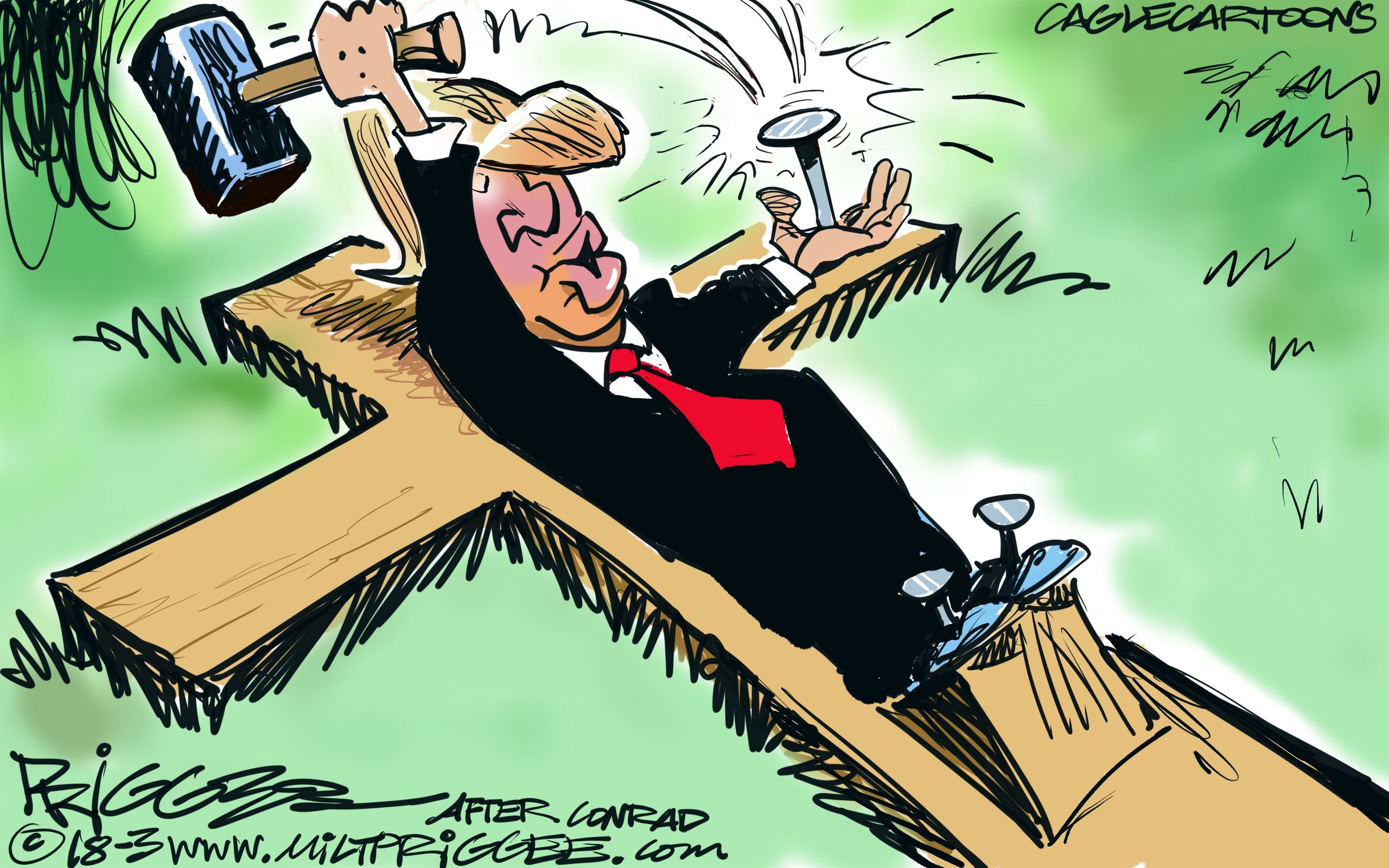 Political cartoon U.S. Trump Easter self-destruction | The Week