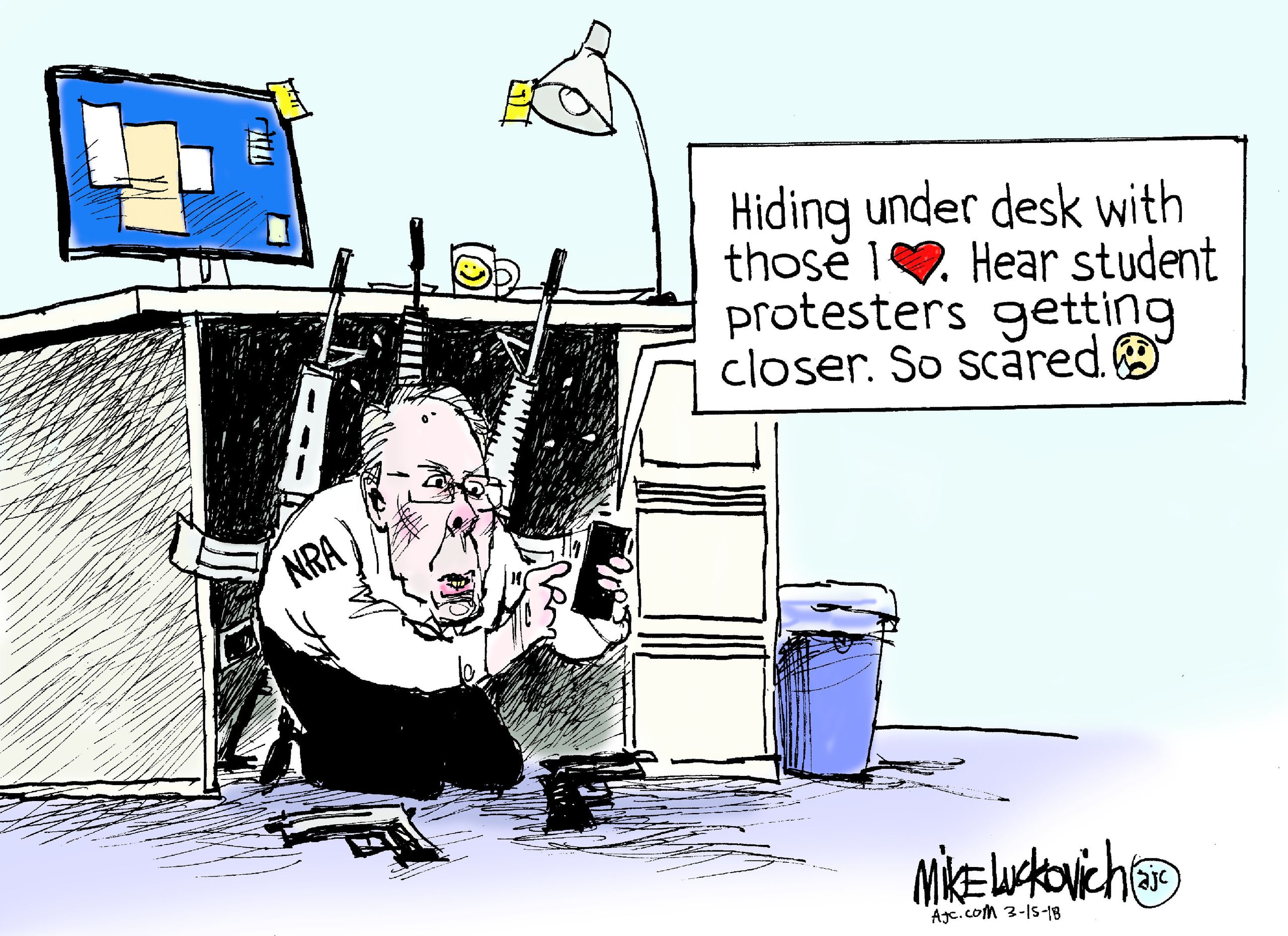 Political cartoon U.S. March For Our Lives protest Parkland students ...