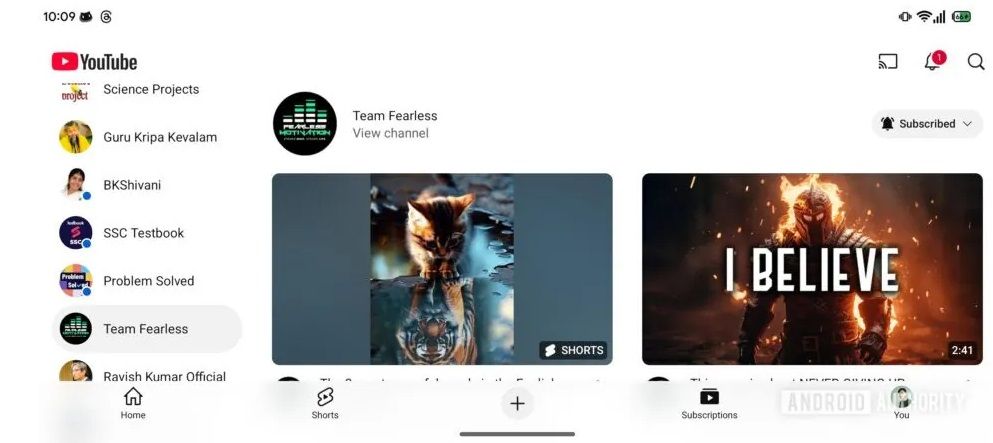 YouTube is testing a more useful, PC-like UI change for foldables ...
