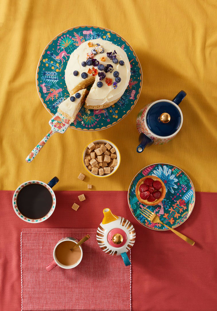 Lucy Tiffney's painterly patterns hit the high street at Debenhams