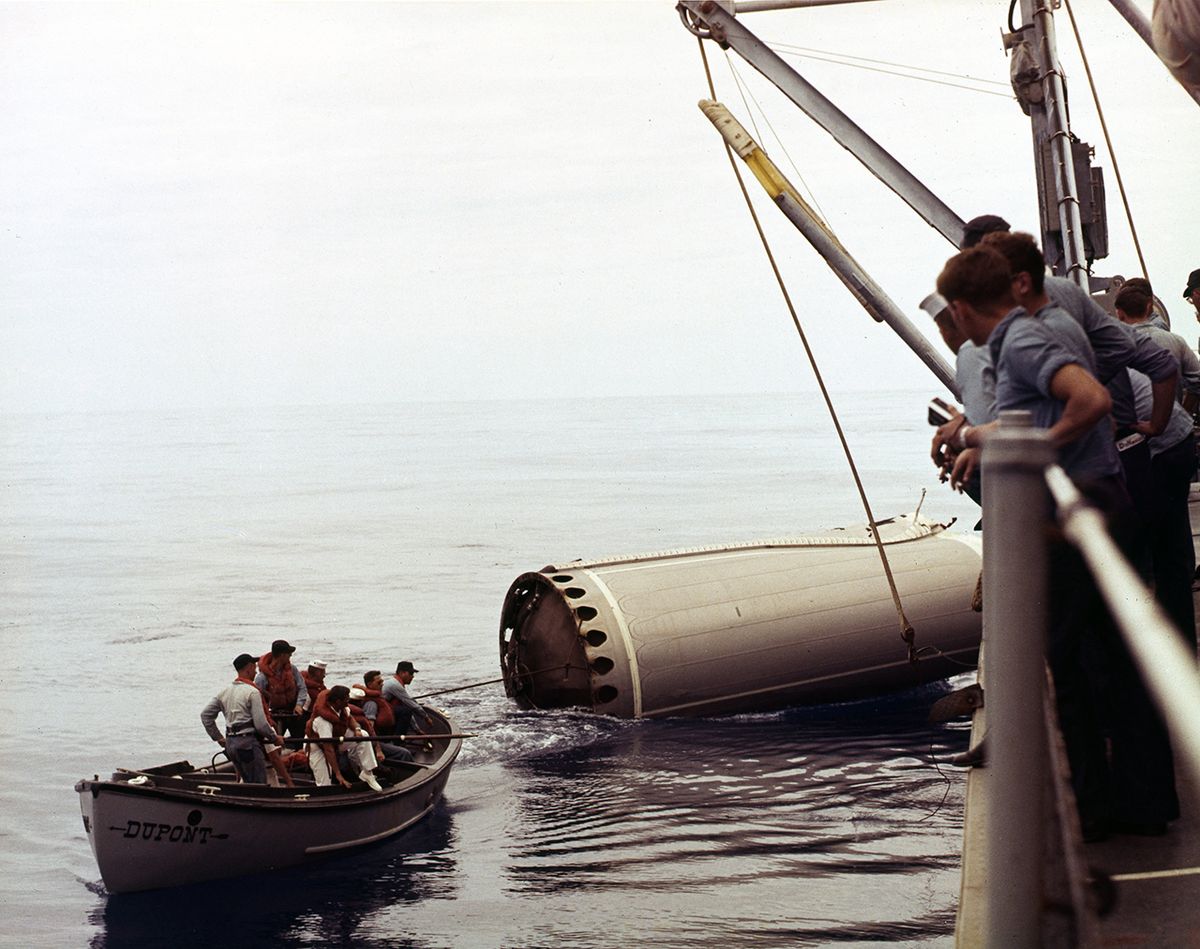 Recovered Gemini 5 rocket stage returns to launch site | Space