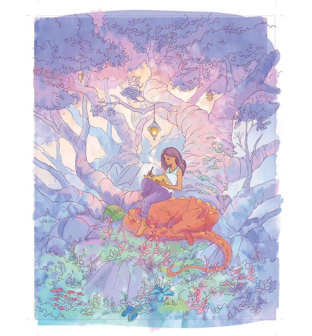 Mixed-media art tutorial: How to watercolour over digital artwork ...