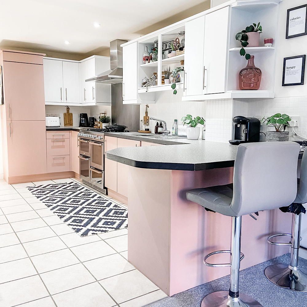 Frenchic paint transformed this dull kitchen into a modern colourful ...