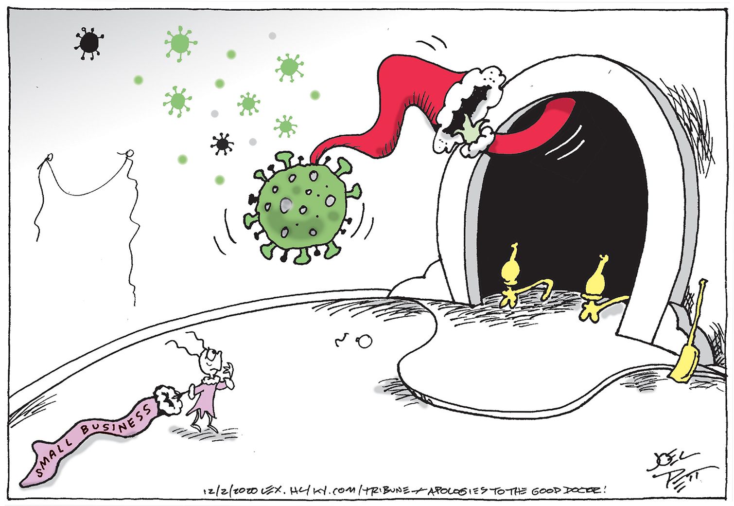 Editorial Cartoon U.S. COVID Christmas Grinch | The Week