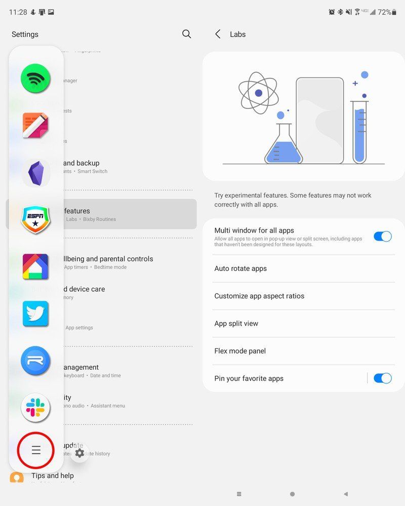 How to pin the app taskbar to the side of your Samsung Galaxy Z Fold 3 ...