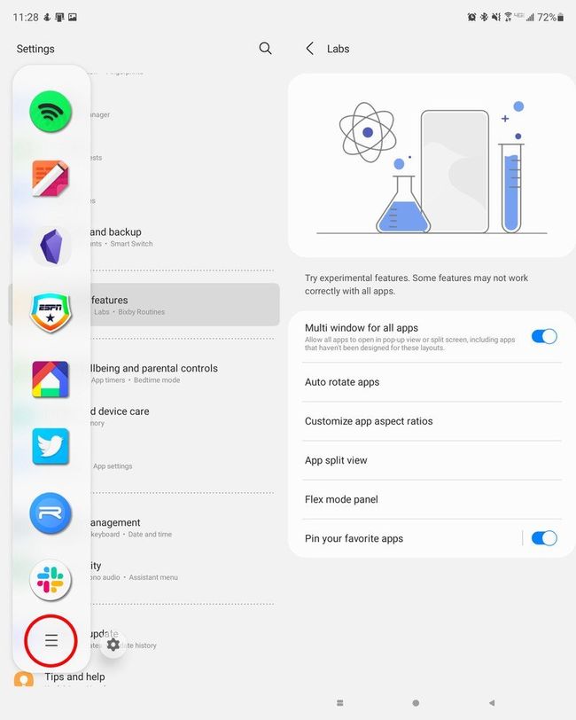 How to pin the app taskbar to the side of your Samsung Galaxy Z Fold 3 ...