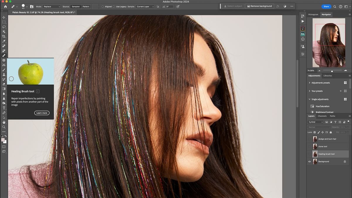 Portrait photography retouching workshop II: Retouch hair like a pro ...