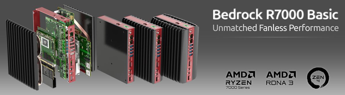 SolidRun's Bedrock R7000 Fanless Mini-PCs Feature AMD Phoenix APUs | Tom's Hardware