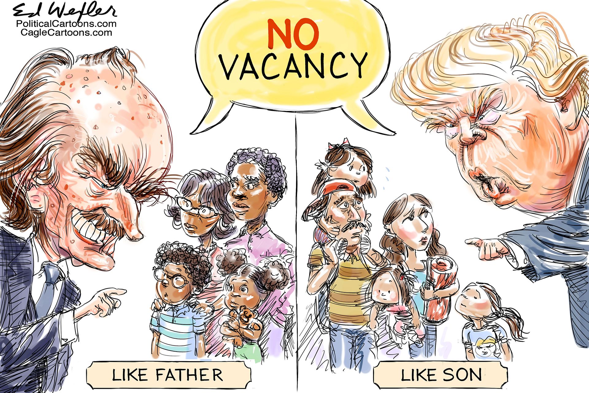 Political Cartoon U.S. Trump Immigration border wall | The Week