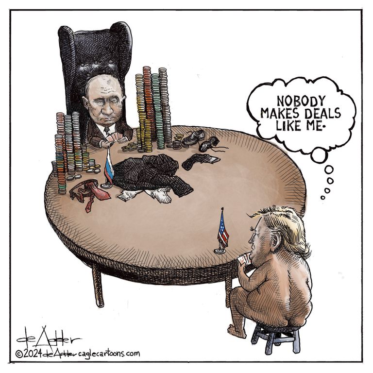 5 exclusive cartoons about Trump and Putin negotiating peace | The Week