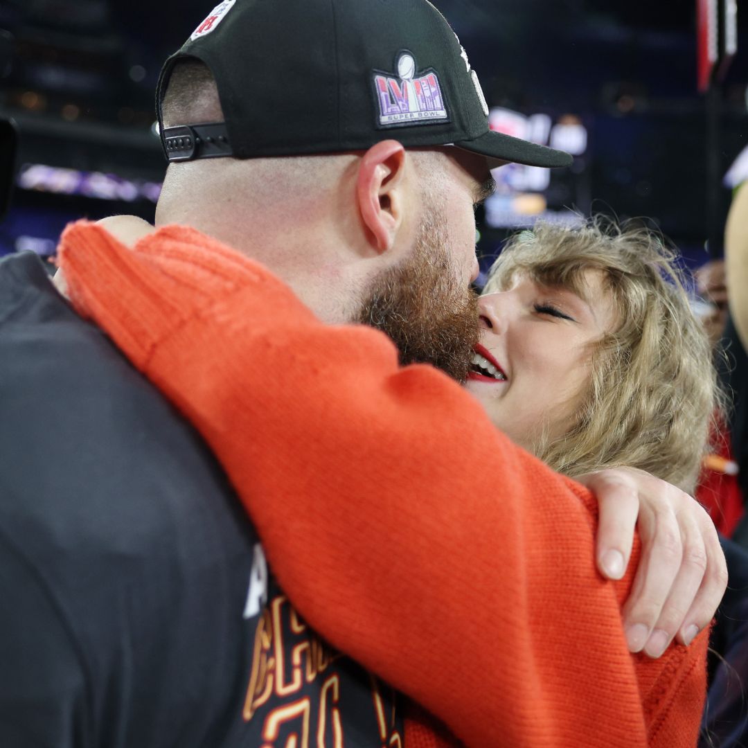 And Now: Some Photos of Taylor Swift Kissing Travis Kelce | Marie Claire