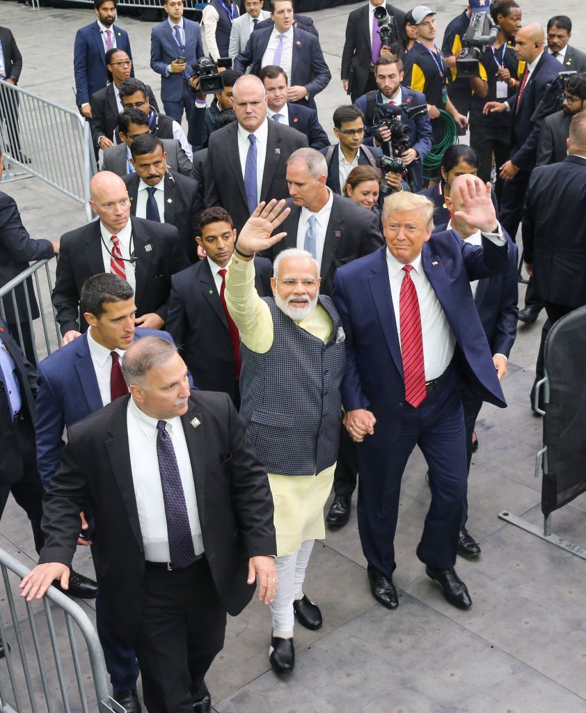 Indian Prime Minister Narendra Modi and Trump swap praise at unusual ...