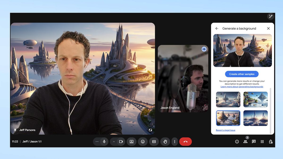 I used Gemini AI to upgrade my Google Meet backgrounds — here’s why I ...
