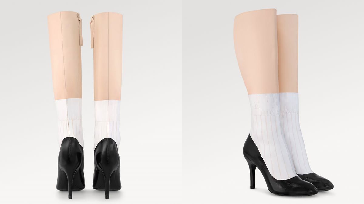 Louis Vuitton's fake leg boots are the strangest optical illusion of ...