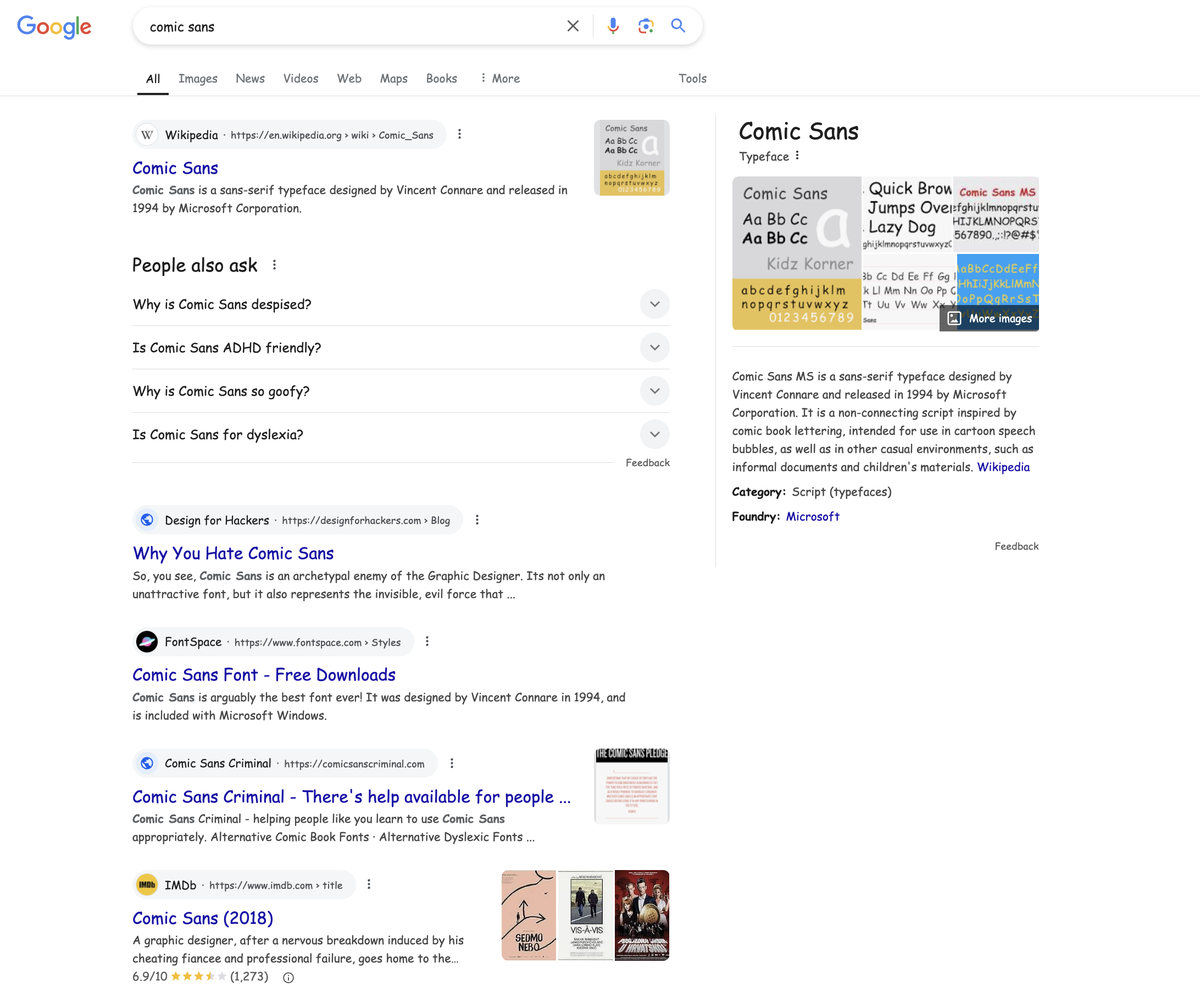 You must type Comic Sans into Google right now | Creative Bloq
