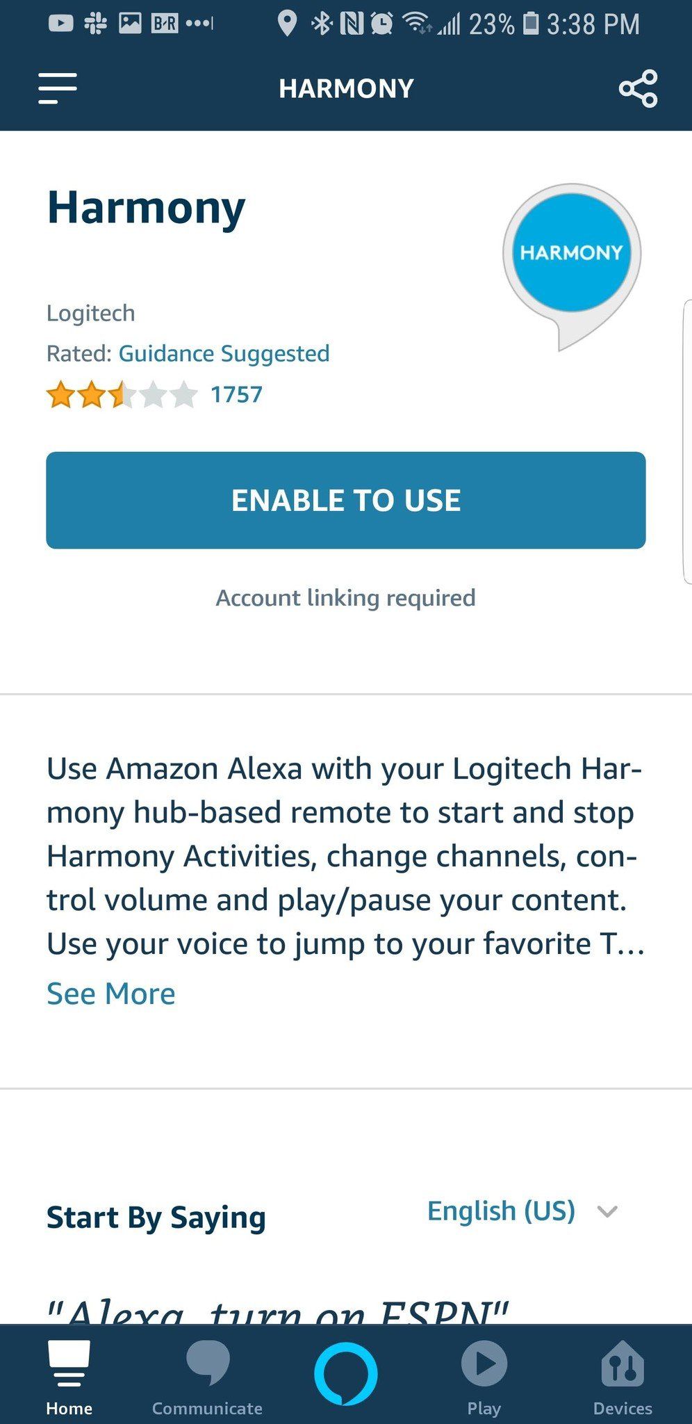 How to connect Harmony Elite or Harmony Companion to Alexa, Echo Dot ...