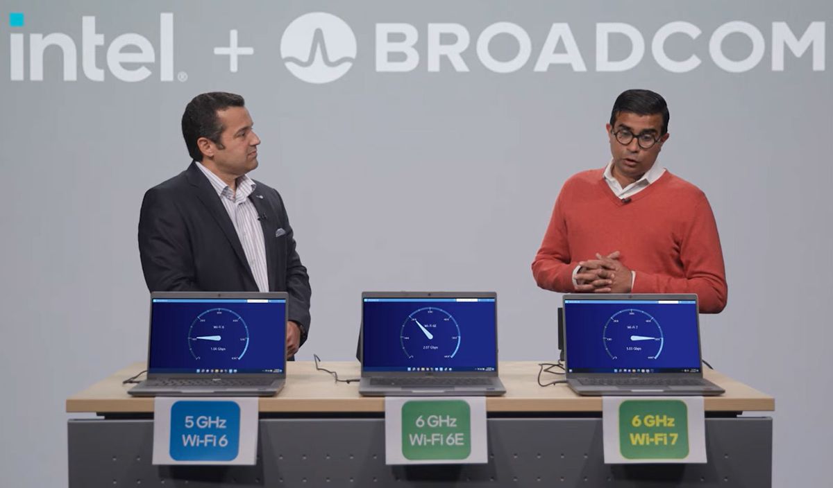 Intel and Broadcom Demo Wi-Fi 7 Transfer Speeds of 5 Gbps | Tom's Hardware
