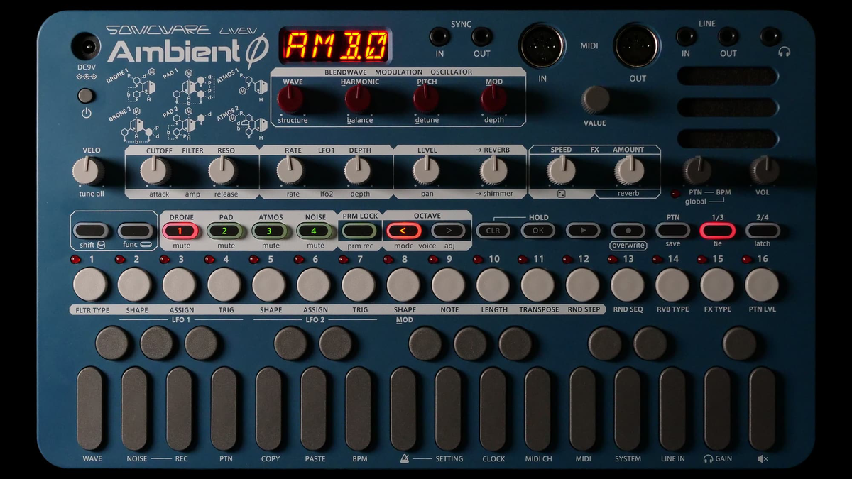 Sonicware's new LIVEN Ambient Ø synth is designed for creating immersive ambient soundscapes ...