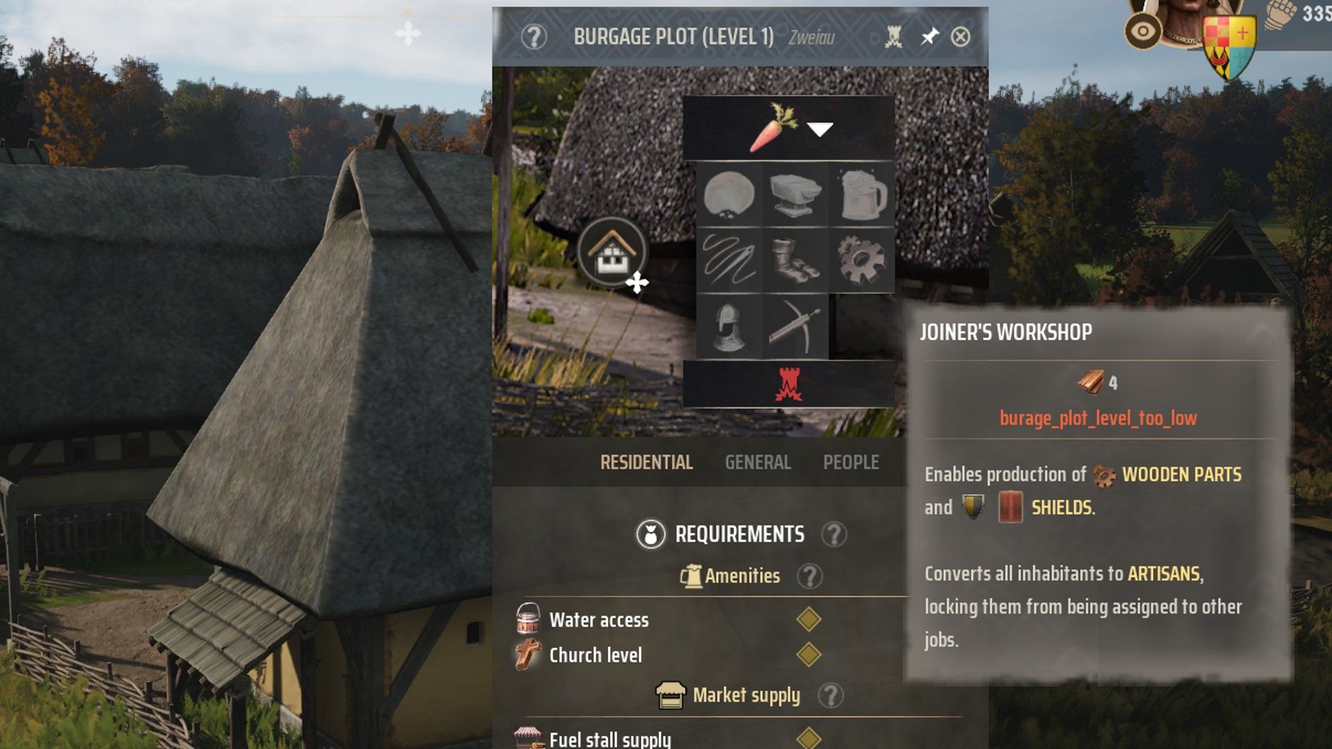Manor Lords Level 2 Burgage plot | GamesRadar+