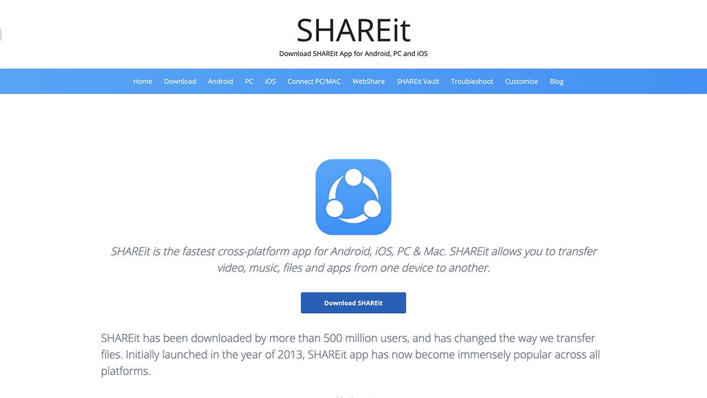 Shareit file transfer app review | TechRadar