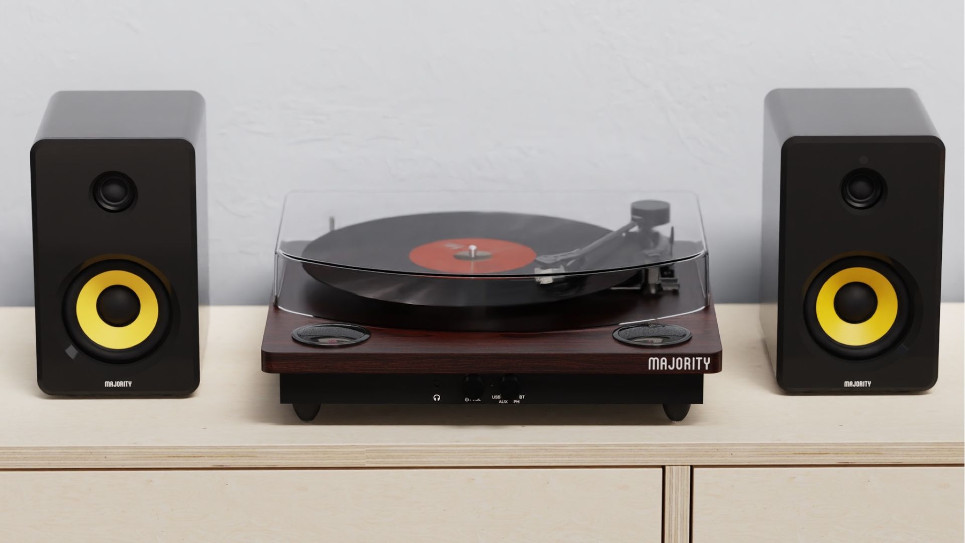 A cheap turntable with Audio Technica parts and Bluetooth for the price ...