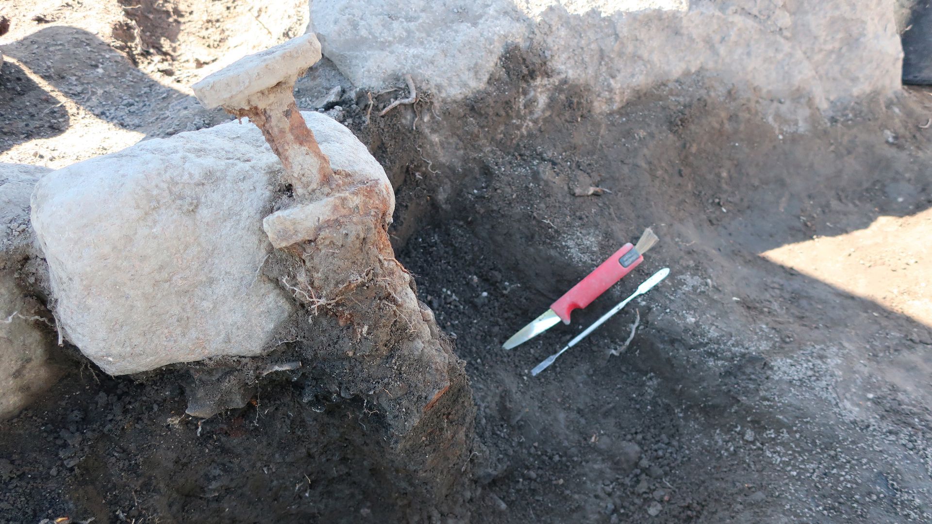 2 Viking swords buried upright might have connected the dead to Odin ...